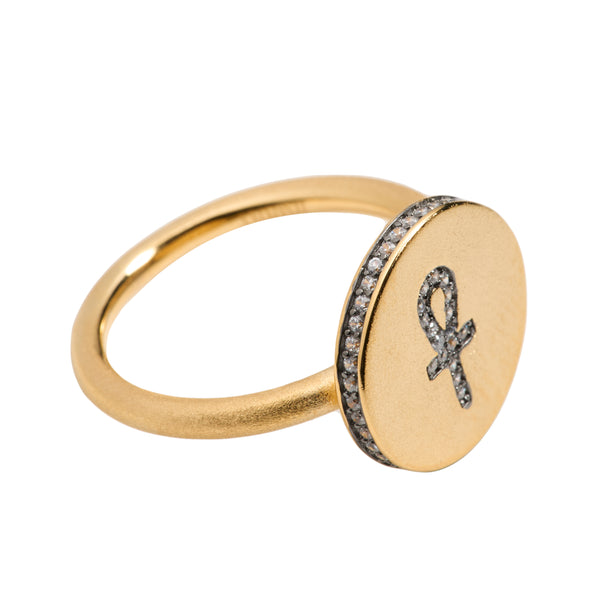 The Life Circle Ankh Ring in Vermeil Gold - AMMANII